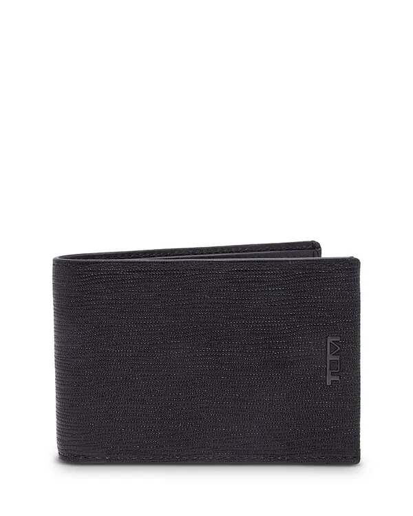Tumi Nassau Slg Slim Leather Embossed Billfold Wallet - Black Embossed