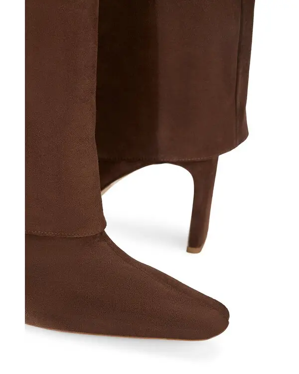 Staud Wally Leather High Heel Boots - Mahogany