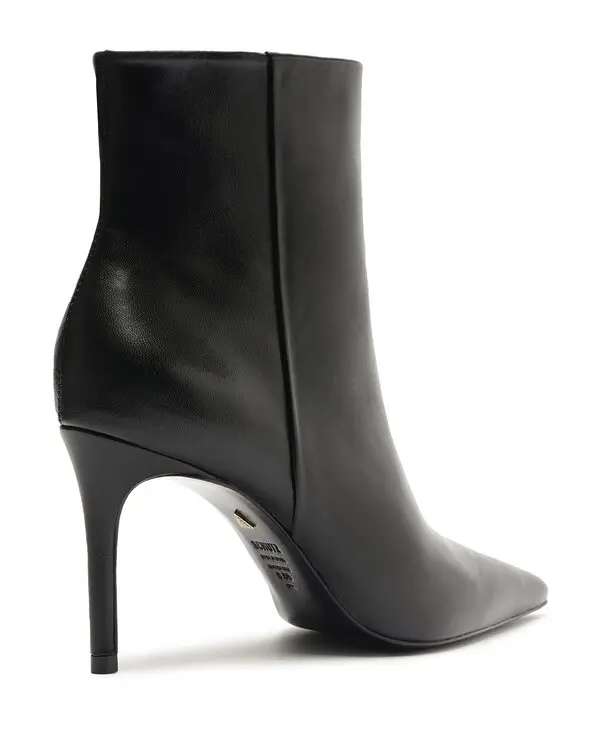 Schutz Mikki Pointed Toe High Heel Booties - Black