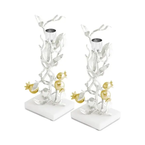 Michael Aram Pomegranate And Gold Tone Candleholders, Set Of 2