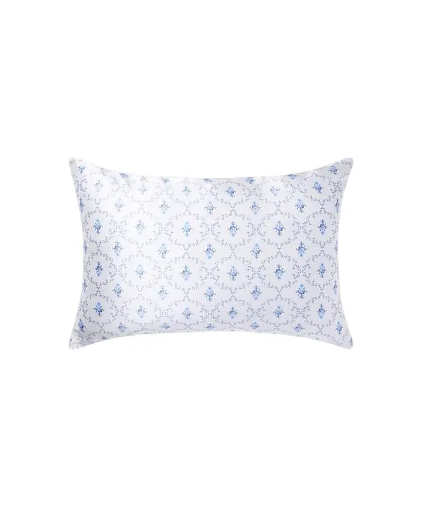 Hill House Home The Sisi Silk Pillowcase, King - Blue Trellis