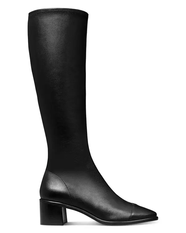 Tory Burch Cap-toe Knee-high Boots - Perfect Black