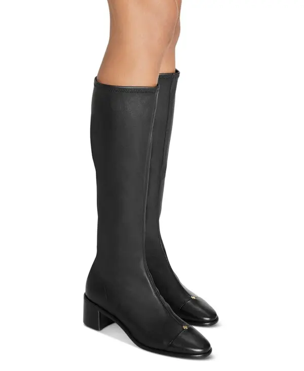 Tory Burch Cap-toe Knee-high Boots - Perfect Black