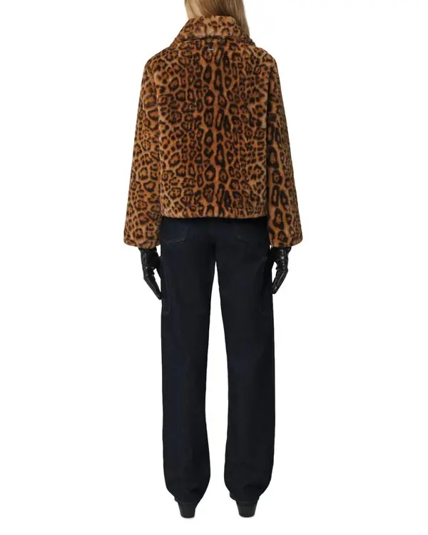 Apparis Elis Print Faux Fur Jacket - Leopard