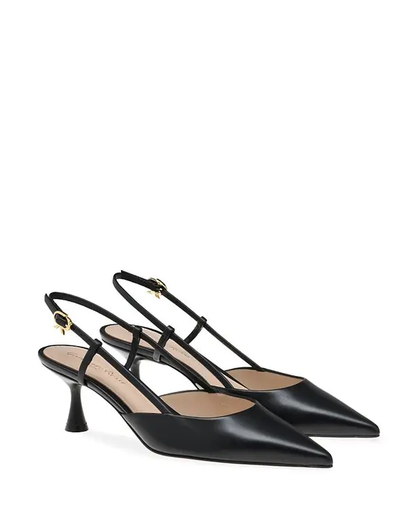 GIANVITO ROSSI Ascent 55 Pump - Black Calf Leather