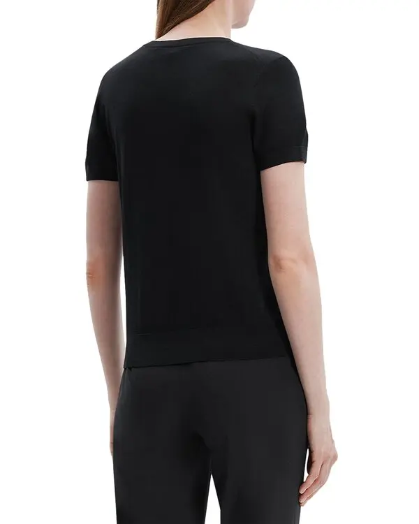 Theory Lightweight Wool Top - Black