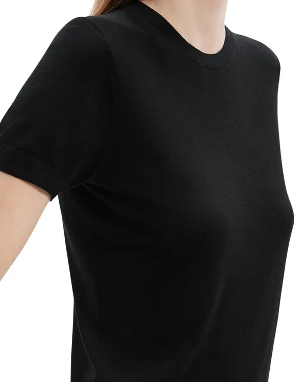 Theory Lightweight Wool Top - Black