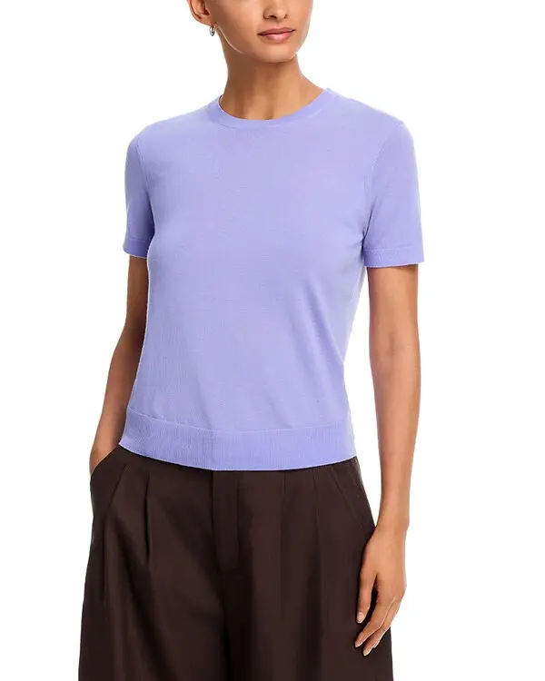 Theory Lightweight Wool Top - Lavender Glow
