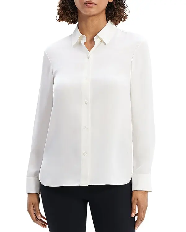 Theory Silk Blouse - Ivory