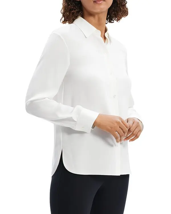 Theory Silk Blouse - Ivory