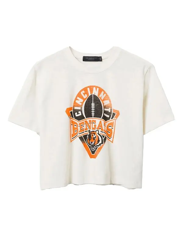 Junk Food Clothing Nfl Cincinnati Bengals Crop Top - White