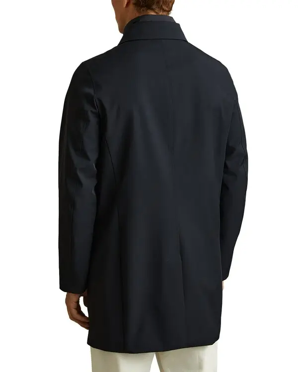 REISS Logan Hybrid Overcoat - Navy