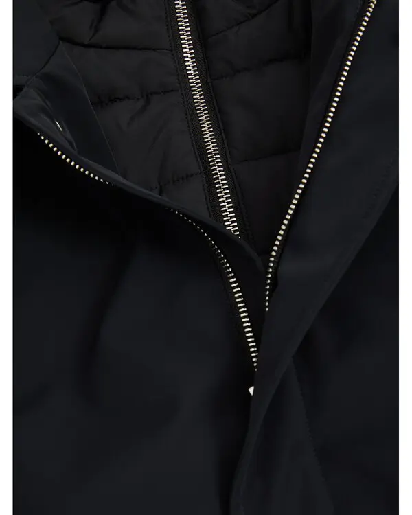 REISS Logan Hybrid Overcoat - Navy