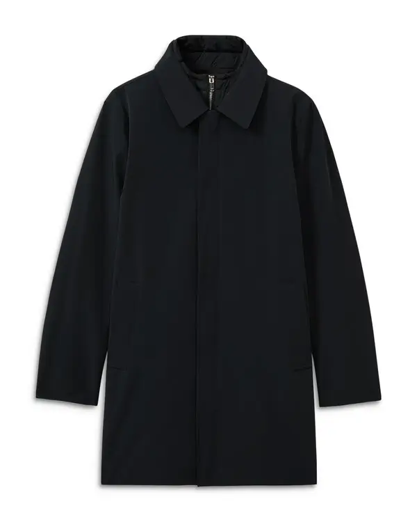 REISS Logan Hybrid Overcoat - Navy