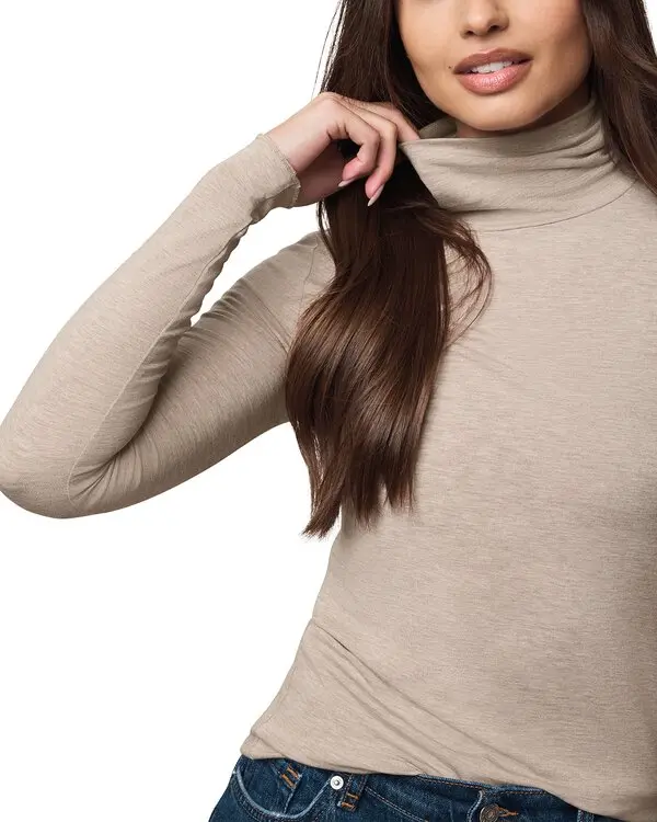 Splendid Turtleneck Tee - Light Cedar