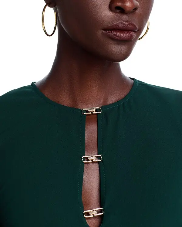 Generation Love Avalon Puff Sleeve Blouse With Embellished Keyhole