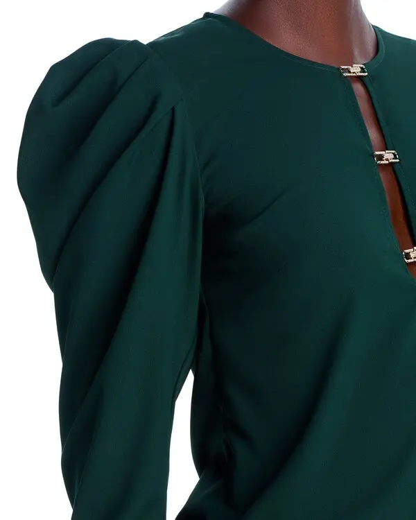 Generation Love Avalon Puff Sleeve Blouse With Embellished Keyhole