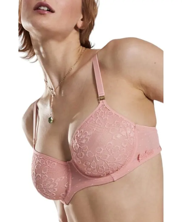 PEACHAUS Betula Recycled-tulle Underwired Balconette Bra - Dawnlight Coral