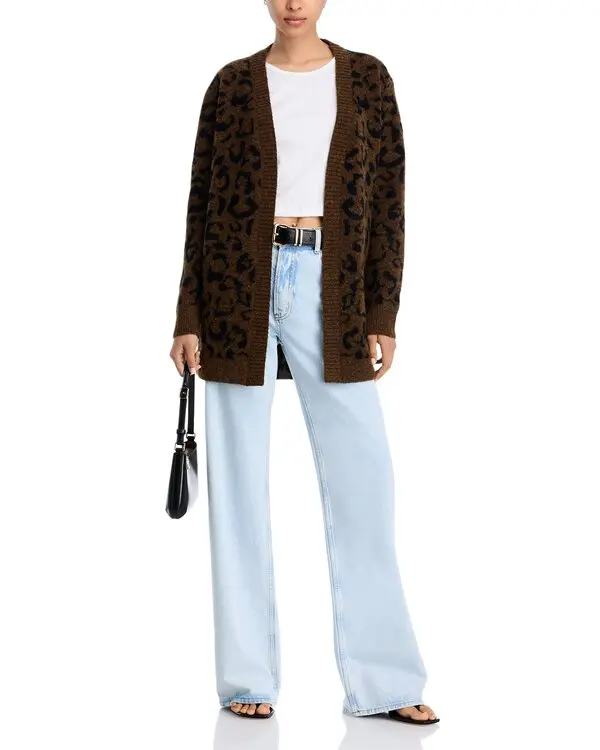 Aqua Leopard Open Front Cardigan Exclusive - Bronze