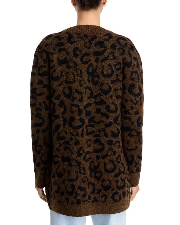 Aqua Leopard Open Front Cardigan Exclusive - Bronze