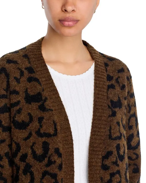 Aqua Leopard Open Front Cardigan Exclusive - Bronze
