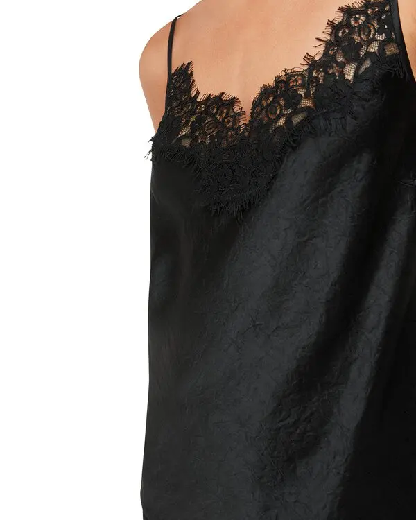 Whistles Lace Trim Camisole - Black