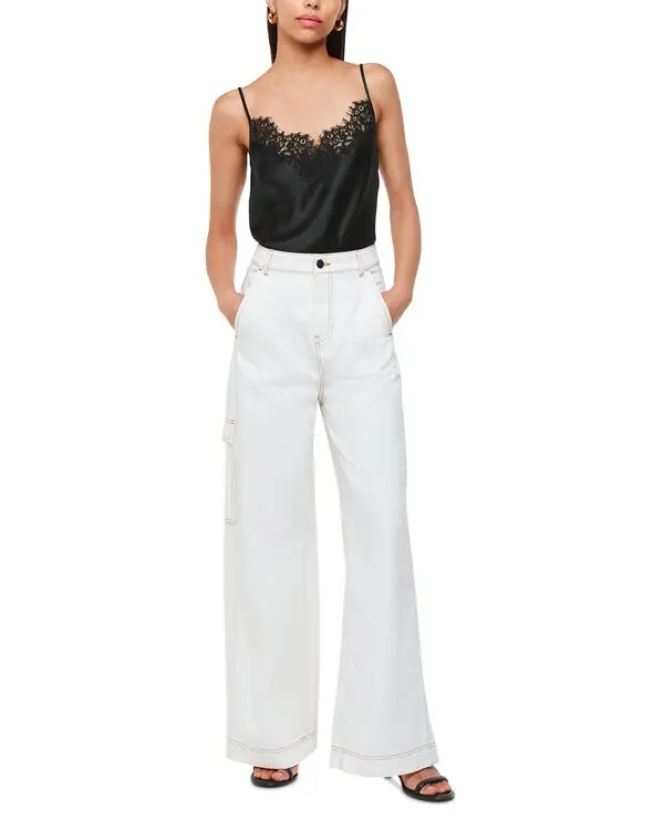 Whistles Lace Trim Camisole - Black