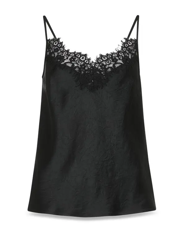 Whistles Lace Trim Camisole - Black