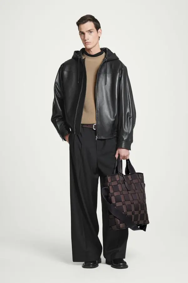 Cos Woven Tote Bag In Brown - 25% Off | Editorialist