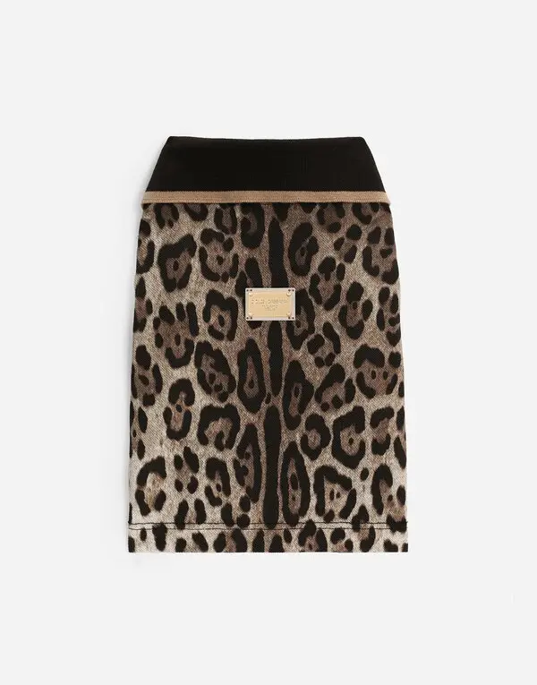 Dolce & Gabbana Leopard Cotton Dog Polo Shirt