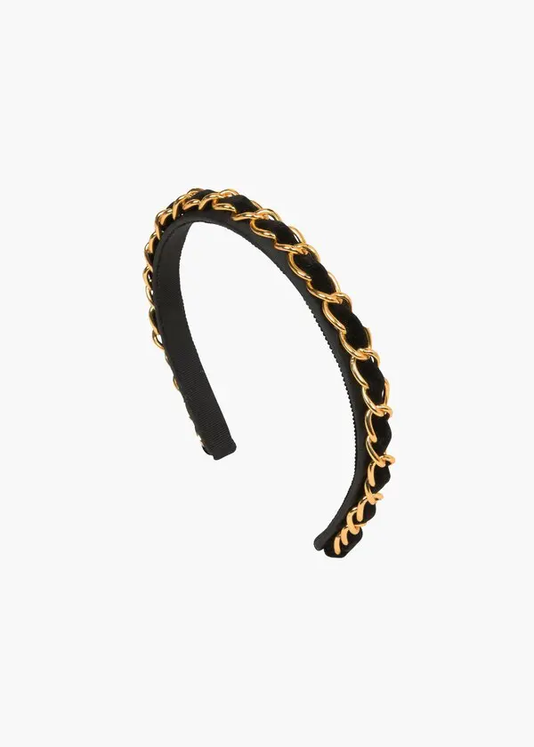 JENNIFER BEHR Kason Headband - Black Gold