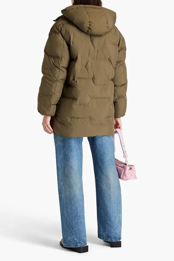 GANNI Quilted Shell Hooded Jacket