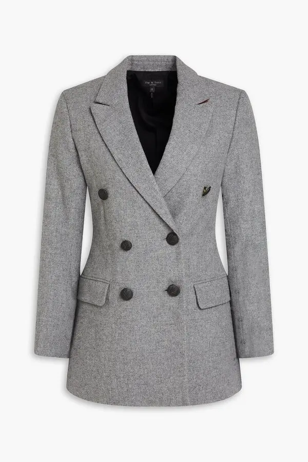 Rag & Bone Double-breasted Wool-blend Blazer