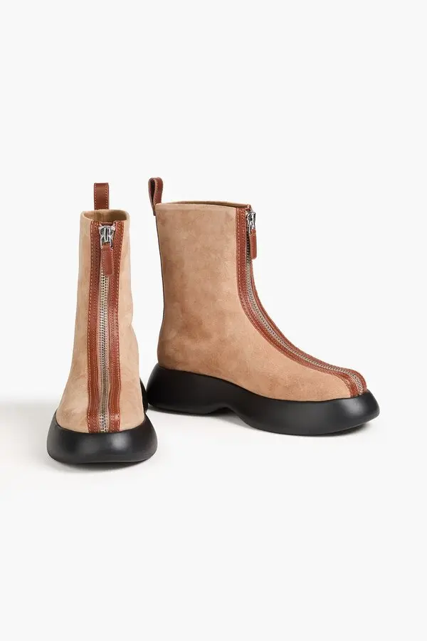 3.1 Phillip Lim Mercer Zip-detailed Chelsea Boots - Beige