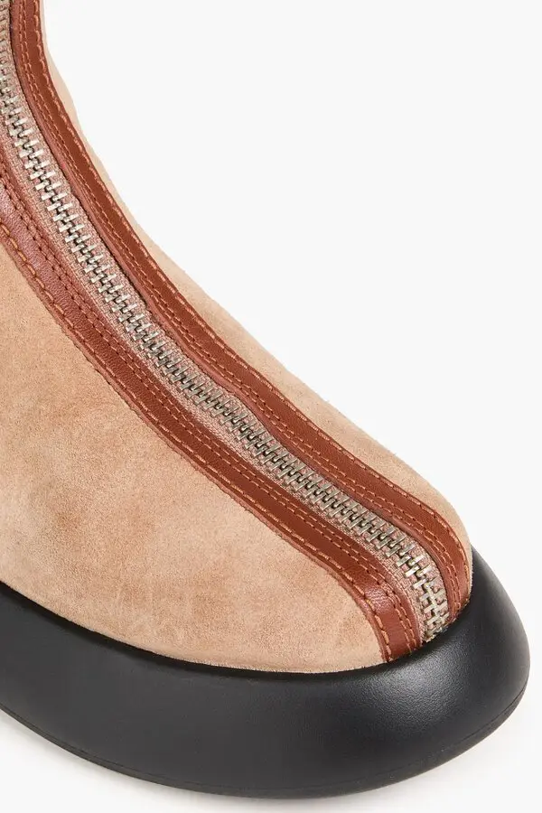 3.1 Phillip Lim Mercer Zip-detailed Chelsea Boots - Beige