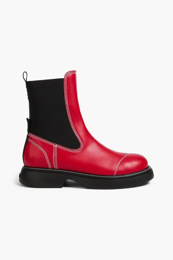 GANNI Chelsea Boots - Red