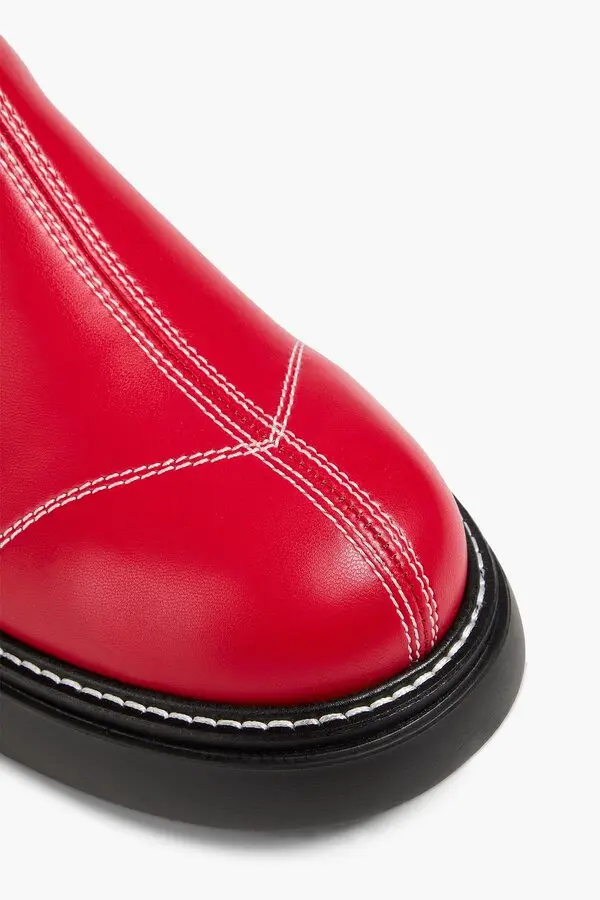 GANNI Chelsea Boots - Red