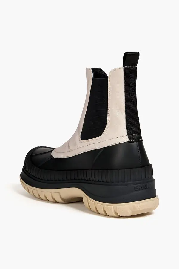 GANNI Canvas Chelsea Boots