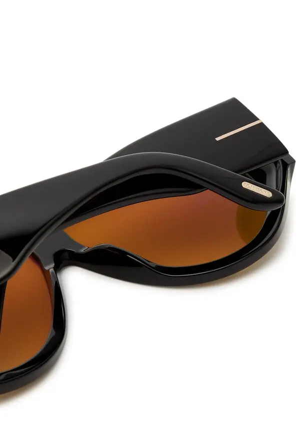 TOM FORD Bronson Aviator Sunglasses - Black