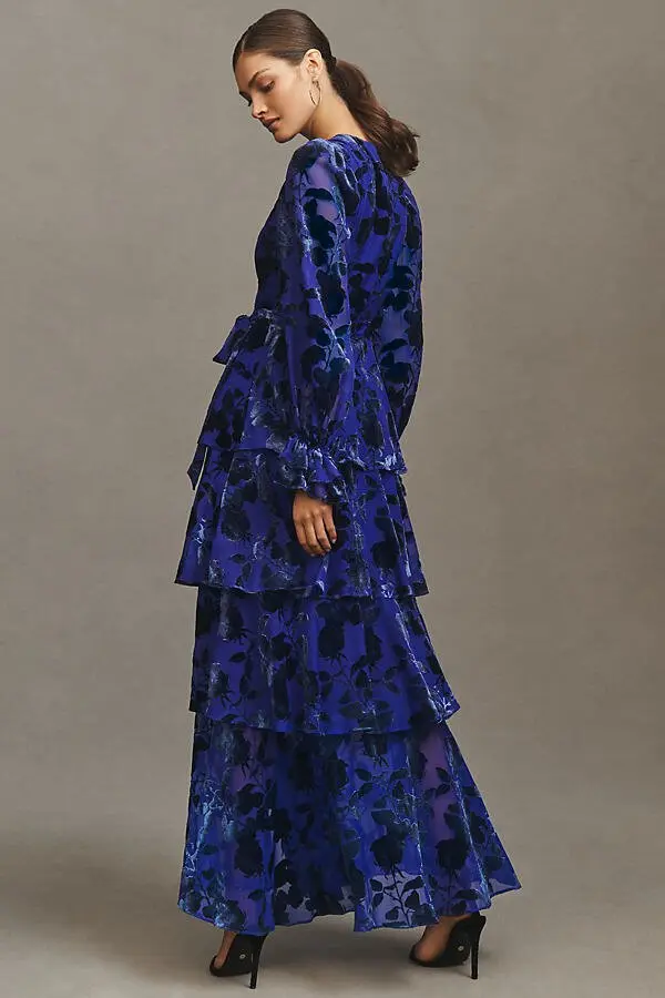 lemon print dress maxi S Lavender Mediterranean Lemon Print Halter Neck Maxi Dress