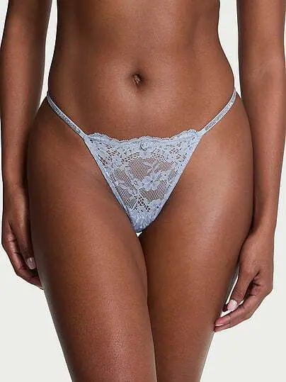 Victoria's Secret Dream Angels Twinkle Strap Lace V-string Panty - Print