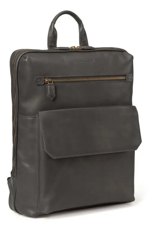Johnston & Murphy Rhodes Leather Commuter Backpack - Black Full Grain