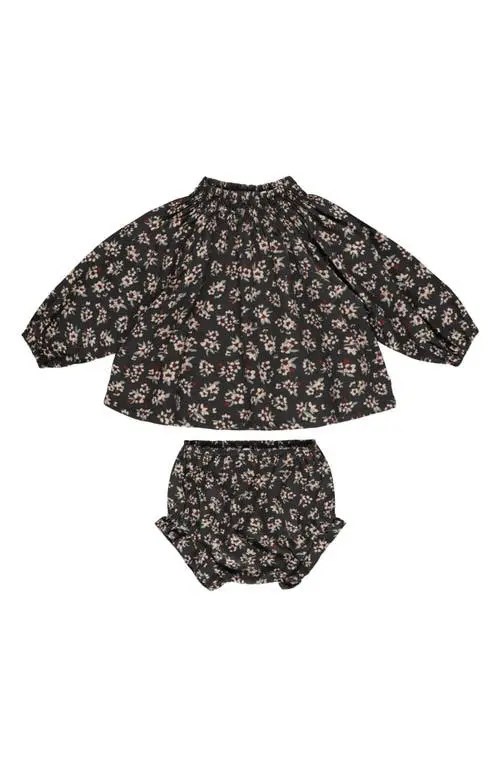 RYLEE + CRU Quincy Floral T-shirt & Bloomers Set - Black