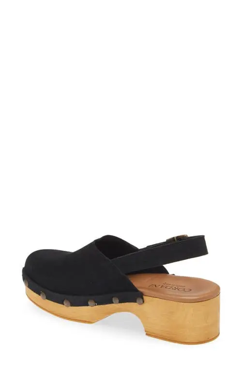 Cordani Wilkes Platform Clog - Black Suede