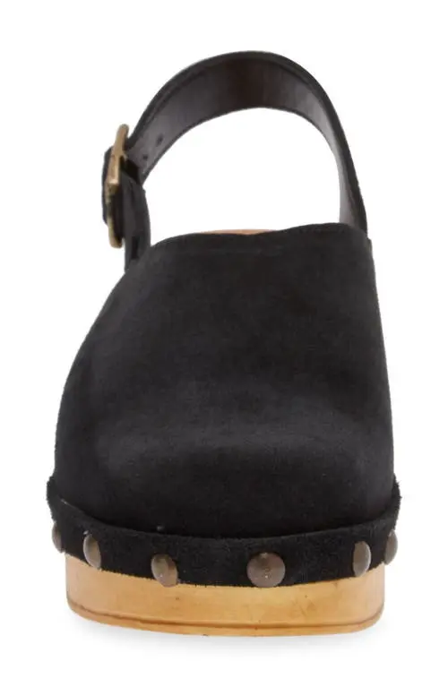 Cordani Wilkes Platform Clog - Black Suede