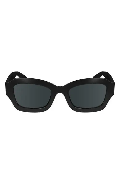 Longchamp Heritage 50mm Cat Eye Sunglasses - Black