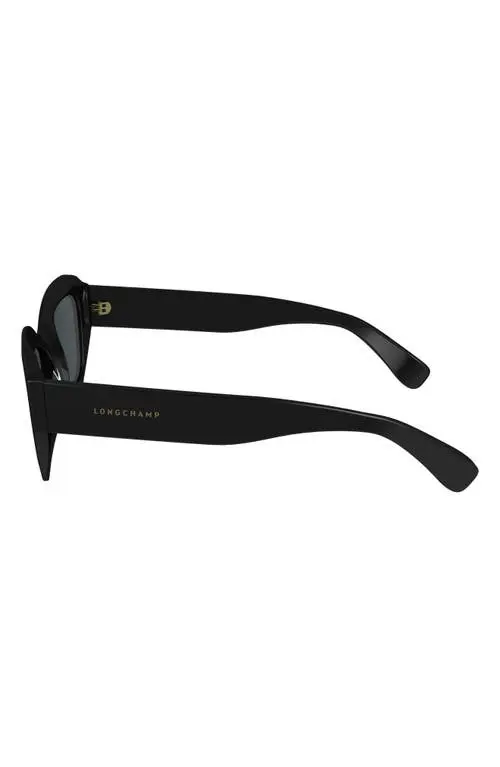 Longchamp Heritage 50mm Cat Eye Sunglasses - Black