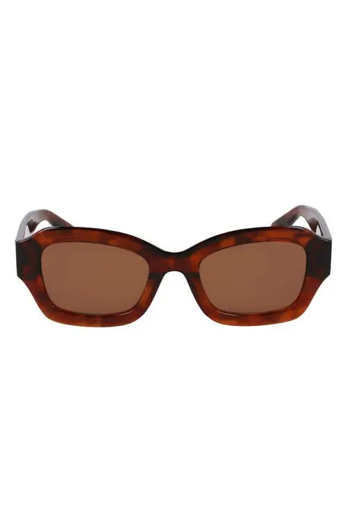 Longchamp Heritage 50mm Cat Eye Sunglasses - Textured Brown