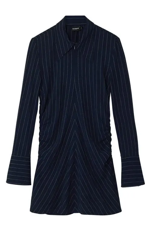 Desigual Pinstripe Long Sleeve Minidress