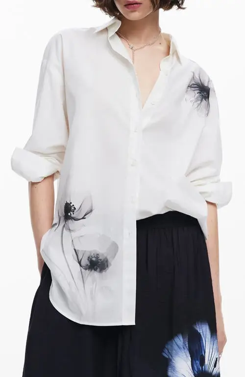 Desigual Osaka Floral Oversize Cotton Shirt
